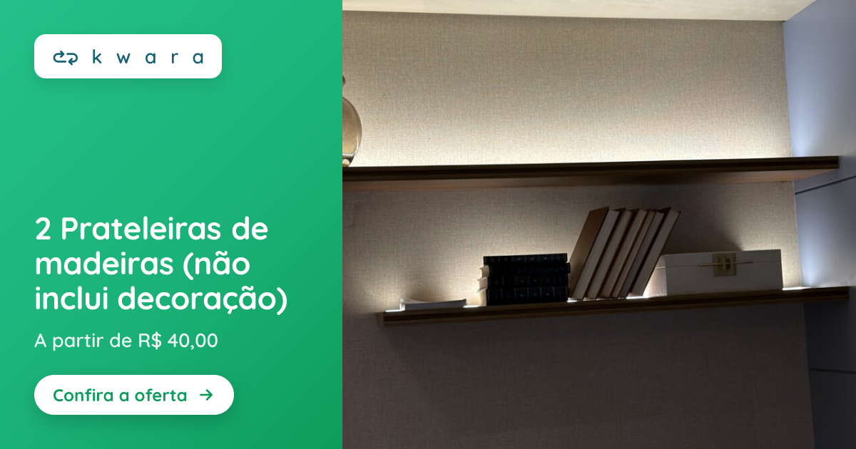 2 Prateleiras de madeiras (não inclui decoração) | Lote 084 | Kwara
