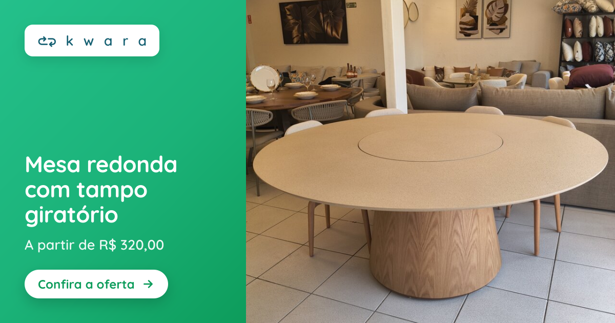 Mesa redonda com tampo giratório | Lote 167 | Kwara